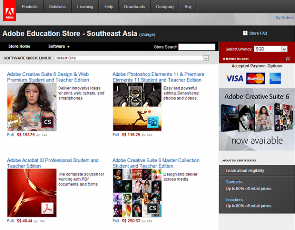 Adobe opens up online education store for Singapore - Techgoondu
